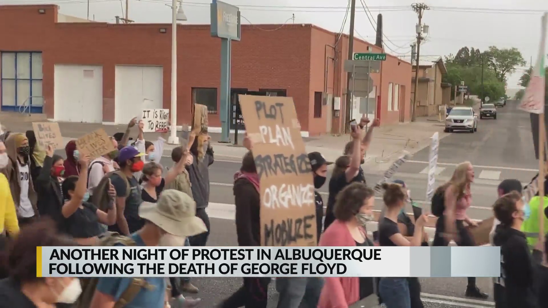 Another night of protest in Albuquerque along Central – KRQE NEWS 13 ...